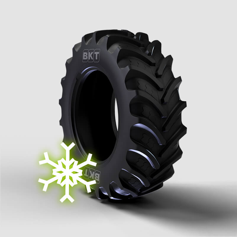 SNOW - RIDE (A) Tires | Compact Loader, Skid Steer Tires BKT